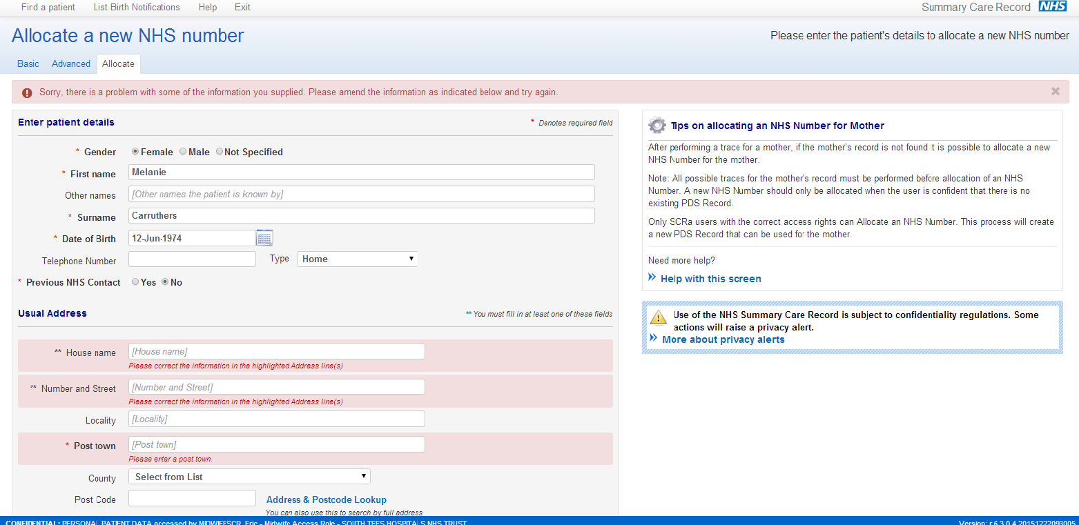 The birth notification process - NHS England Digital