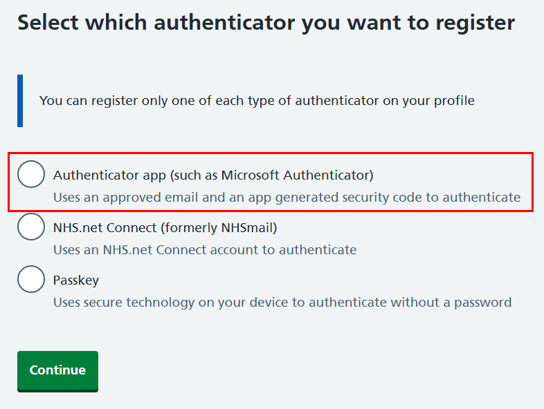 Add an authenticator to your Care Identity profile - NHS England Digital