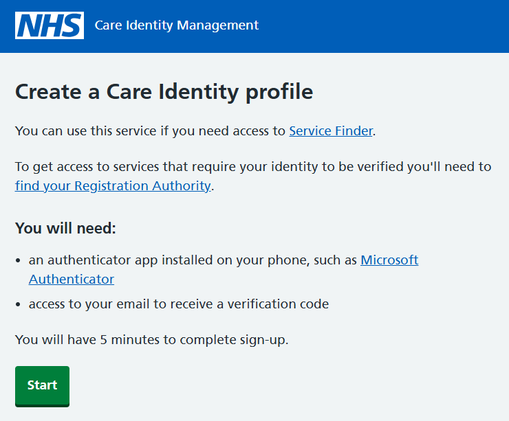 Create your own Care Identity profile - NHS England Digital