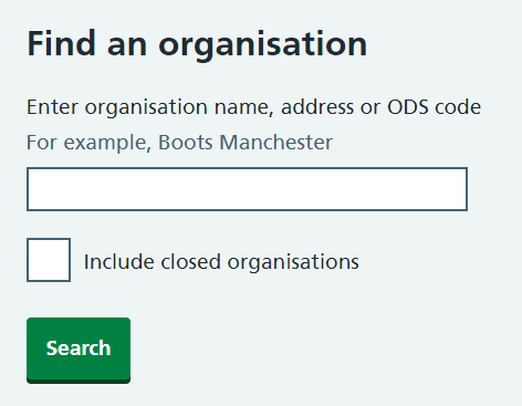 Find details of an organisation - NHS England Digital