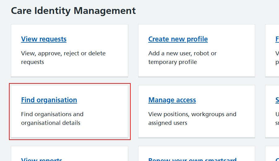 Find details of an organisation - NHS England Digital