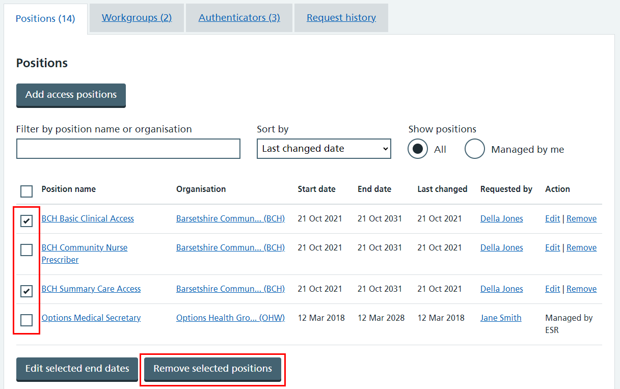 Manage multiple positions assignments on a user profile - NHS England ...