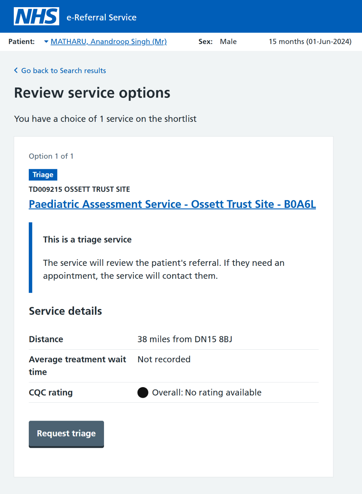 Arrange triage - NHS England Digital