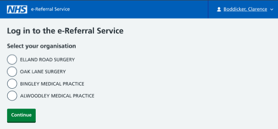 Logging into the NHS e-Referral Service - NHS England Digital