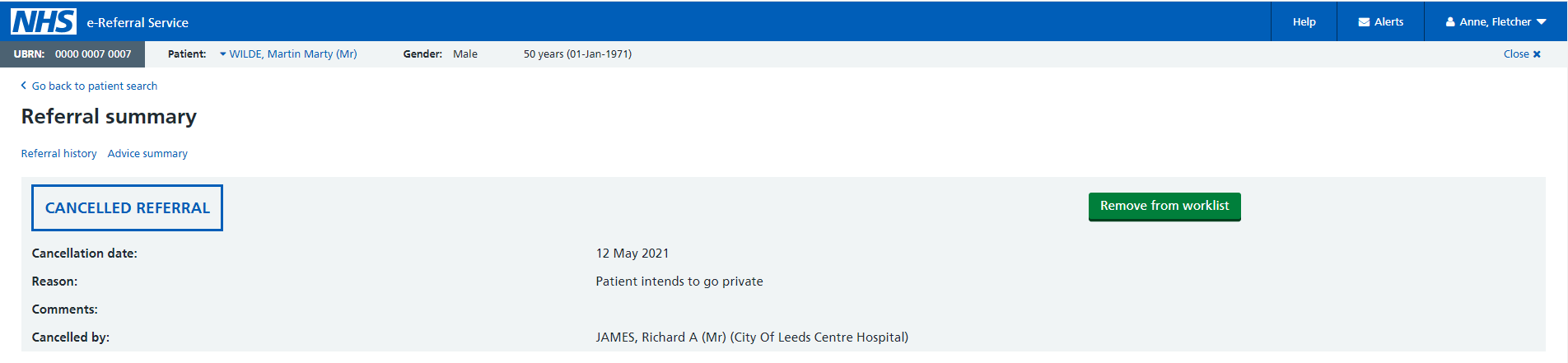 Phase 1 - new referral summary screen and formatting changes - NHS Digital
