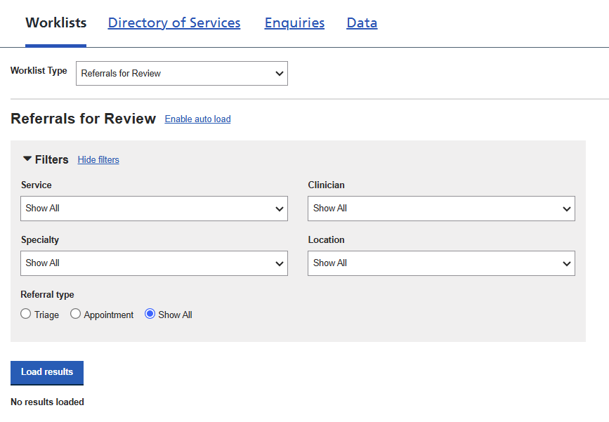 Clinical assessment services (management) and the NHS e-Referral ...