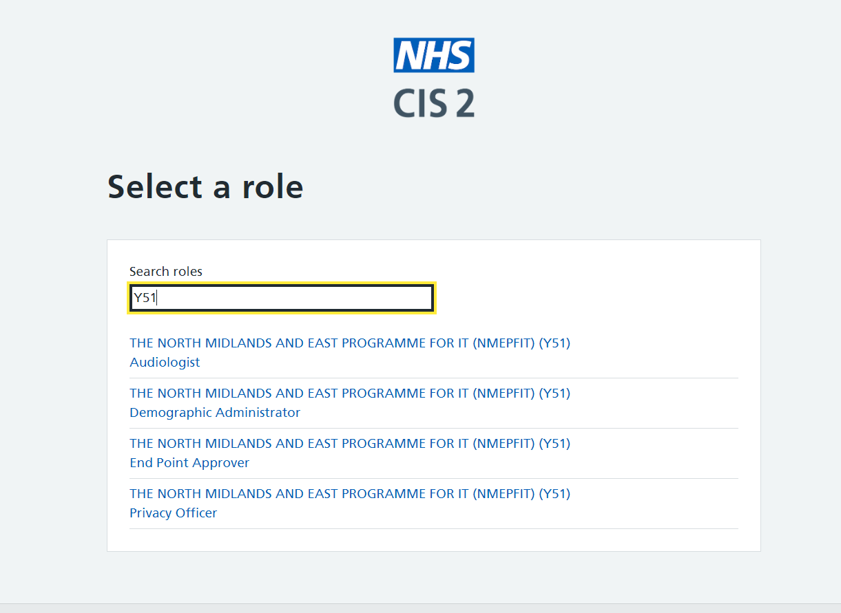 10. Role selection - NHS England Digital