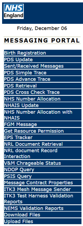 Sending ITK3 MESH messages from the NHSE Messaging Portal - NHS England ...